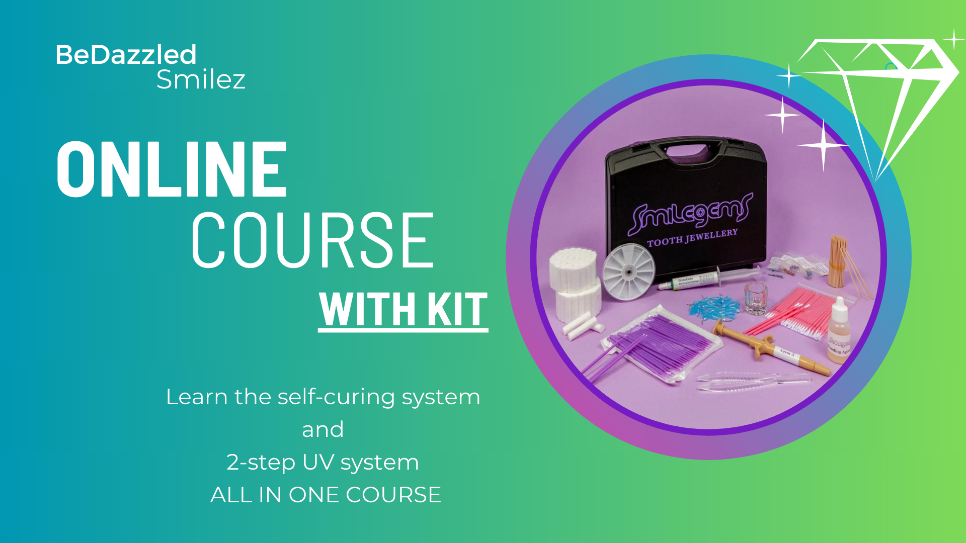 Online DIY Tooth Gem Training with Kit – BeDazzled Smilez